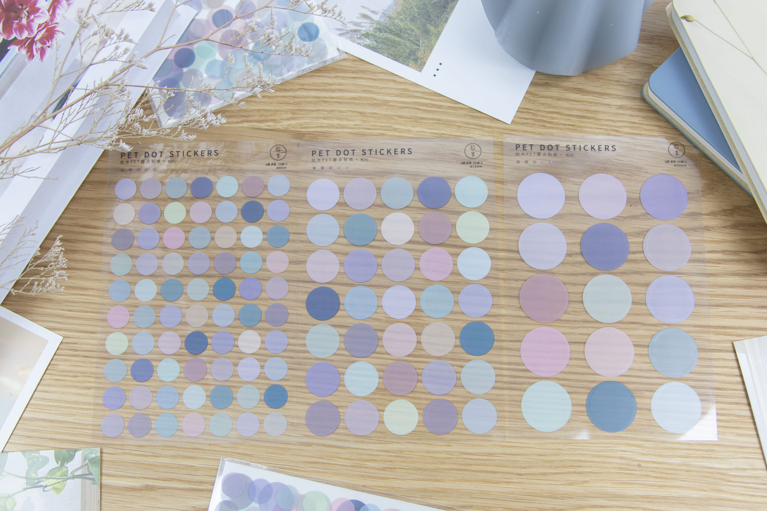 Weatherproof Circle Stickers | 3 Sticker Sheets Set - Black Cat Label