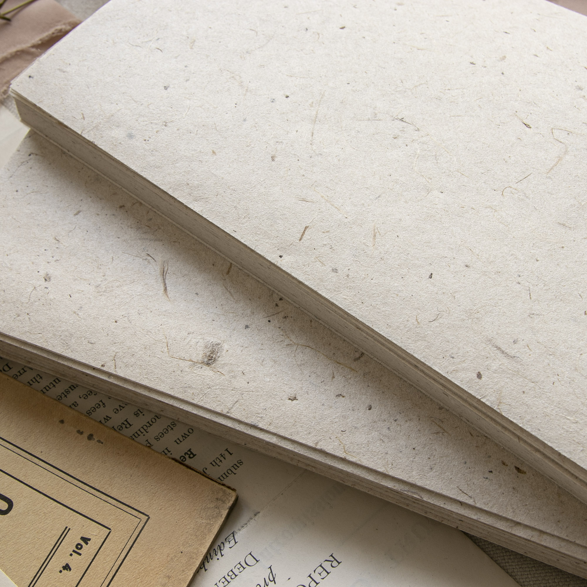 Handmade Paper with Plant Fibers - Black Cat Label