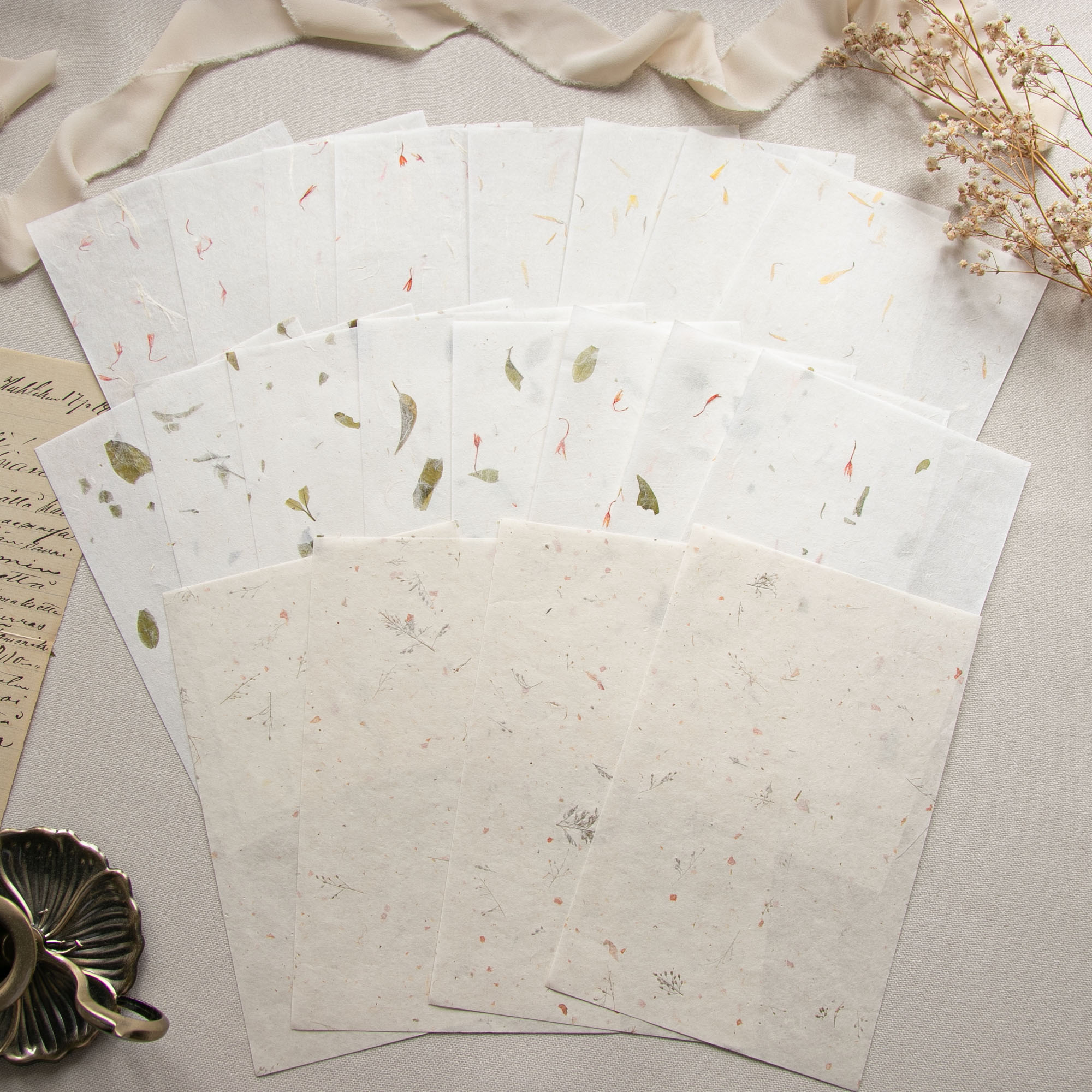 Handmade Paper Pack 20 Sheets Bundle - Black Cat Label